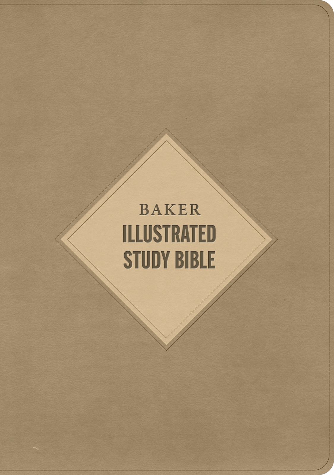 CSB Baker Illustrated Study Bible, Khaki LeatherTouch - CSB